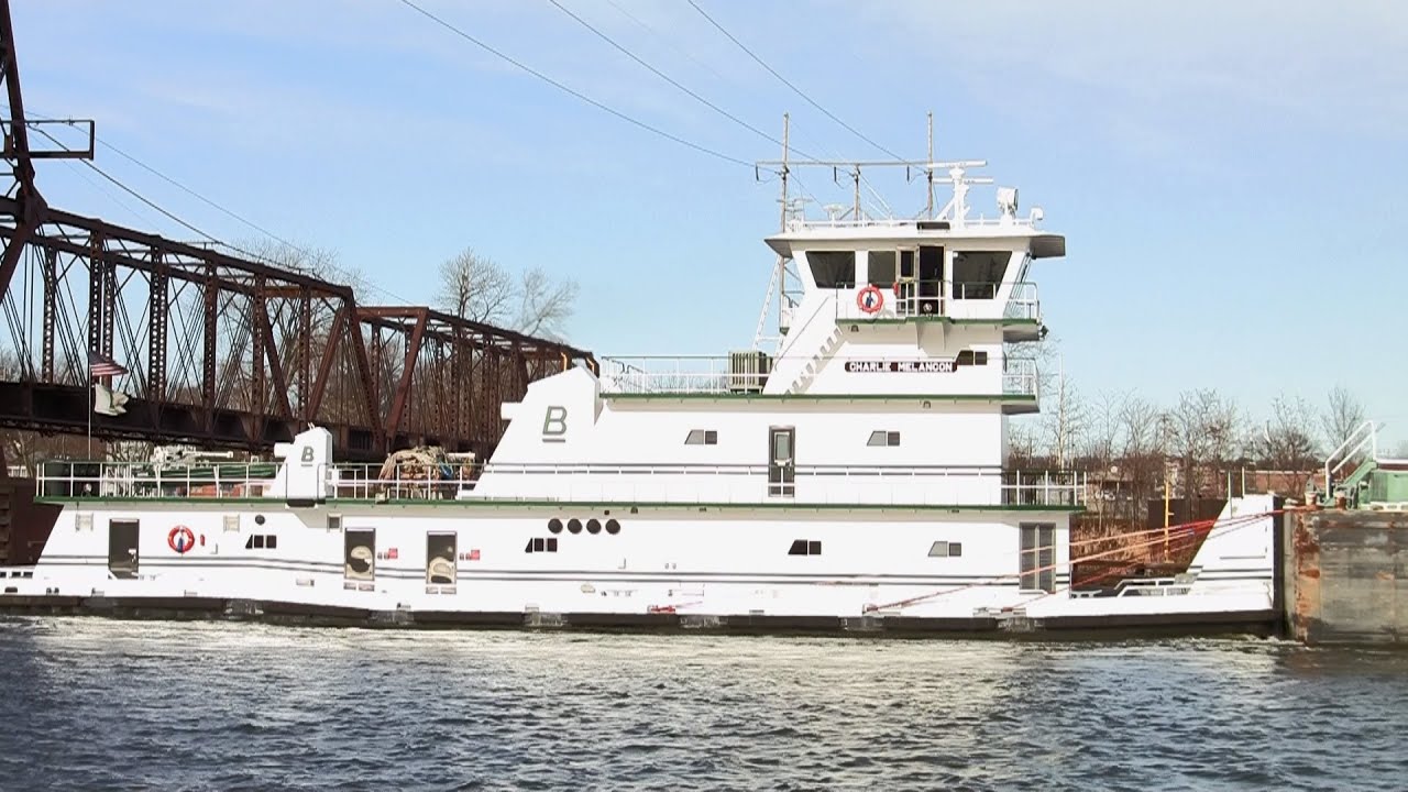 The Charlie Melancon Towboat And Barge Along The Illinois River On 12