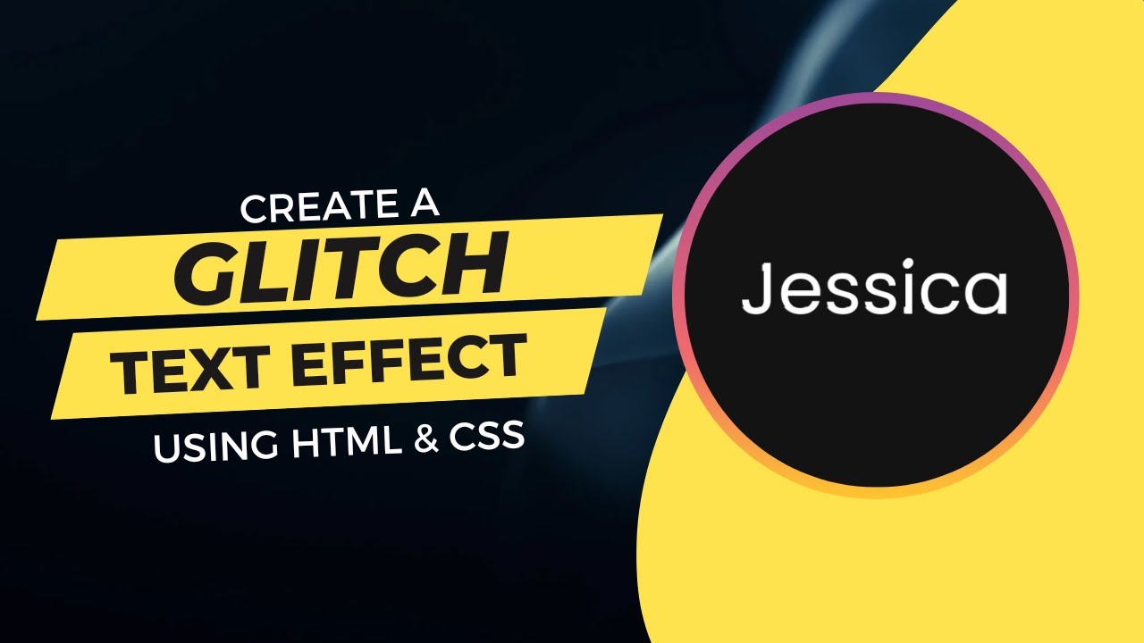 Pure Css Glitch Text Effect Html Css Animation Tutorial Youtube
