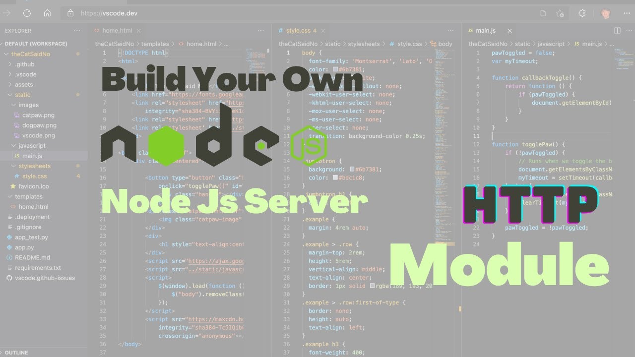 Create Your First Node Js Web Server Using The Http Module Youtube