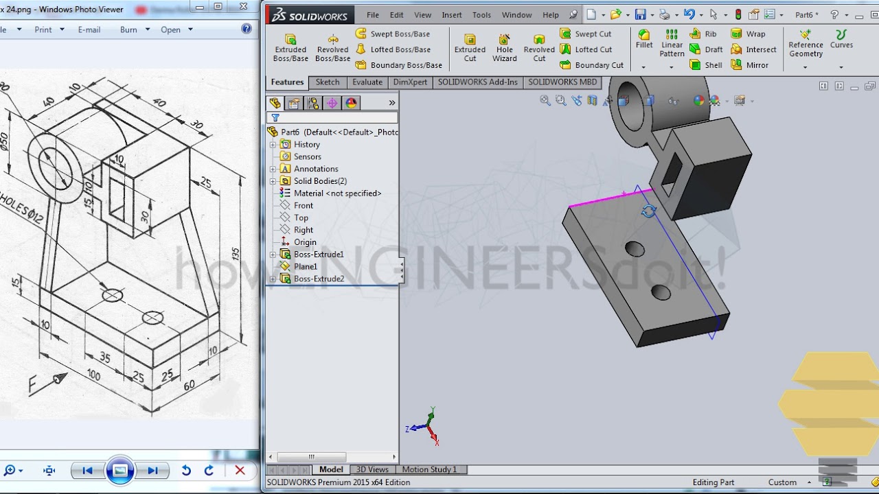 Solidworks Beginners Exercise 24 Practice Session Youtube