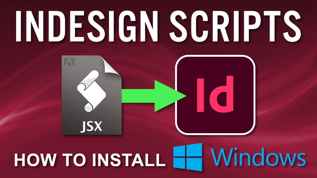 Indesign Scripts How To Install Windows Youtube