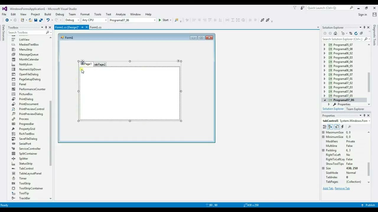 Programación Windows Forms C 46 Splitcontainer Y Tabcontrol Youtube