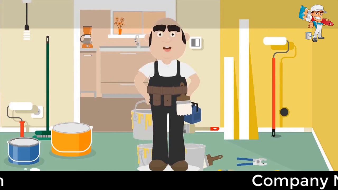 Painting Contractor 2d Animated Promo Video 3 Youtube