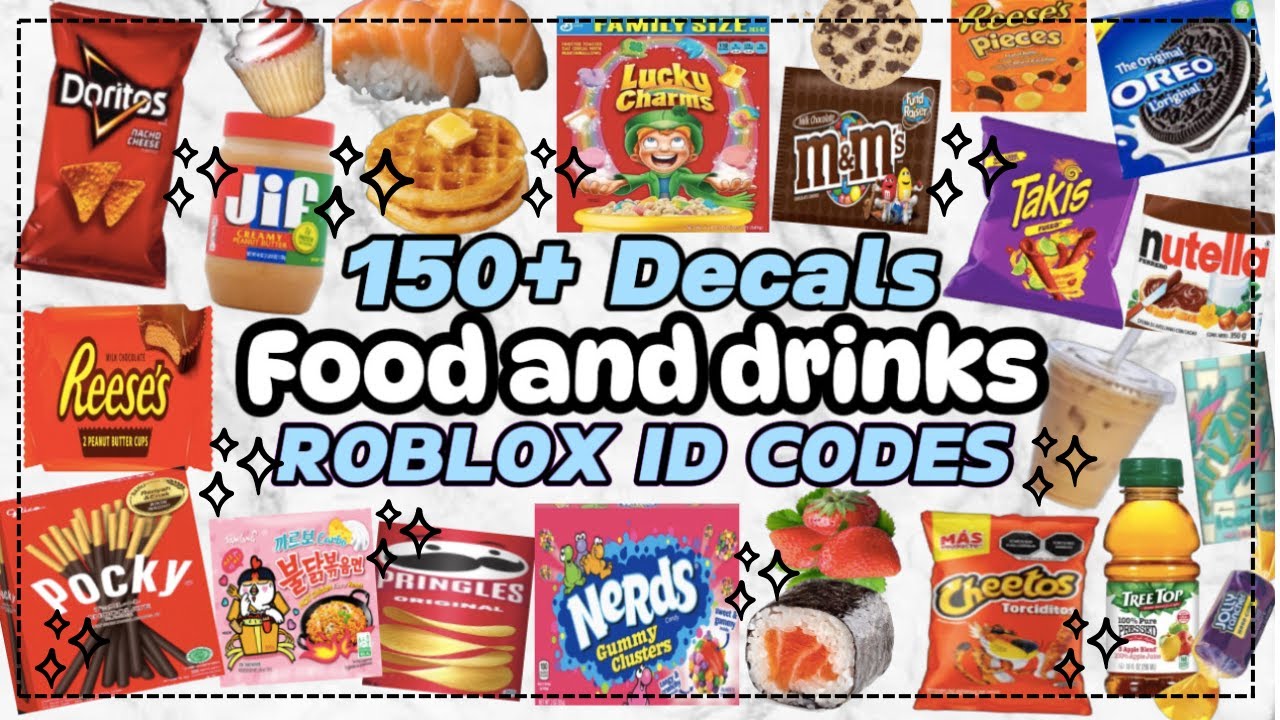 ёямяёянэ Food Drink Decal Id Codes тщб Roblox Faiyes Codes Youtube