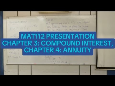 Mat112 Group Video Assignment Chapter 3 Compound Interest Chapter 4