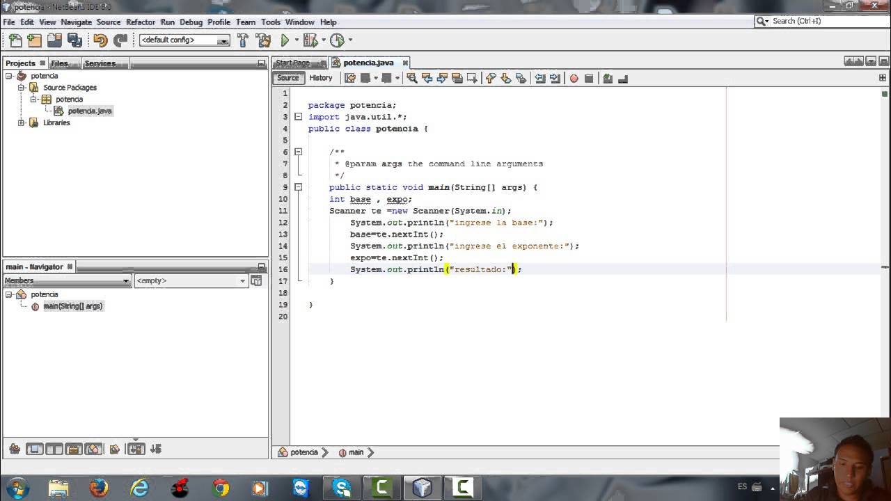 Potencia En Java Youtube