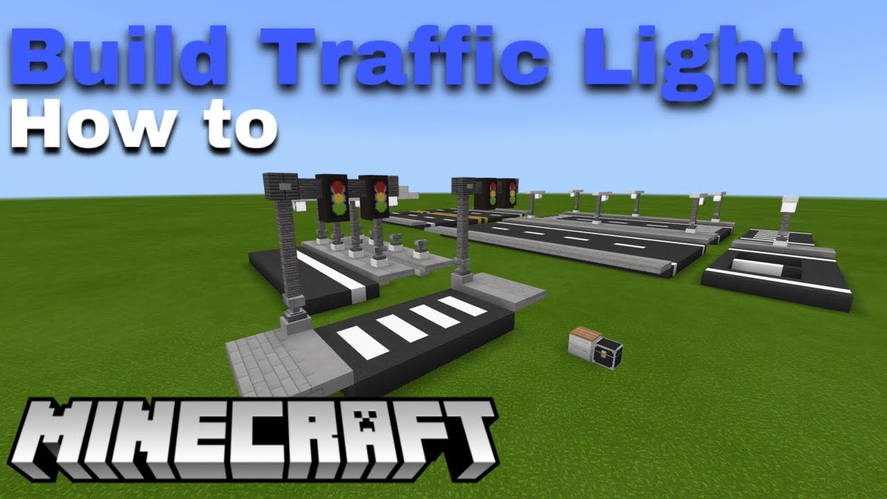 Minecraft How To Build A Traffic Light Youtube