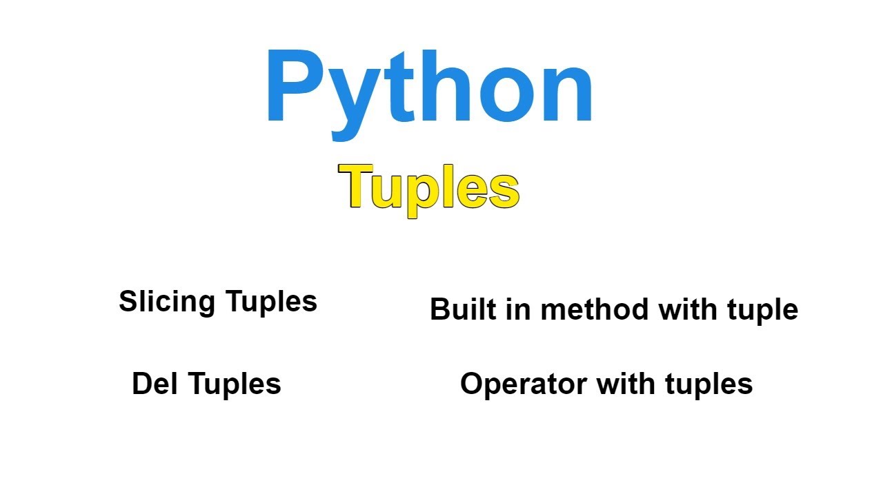 P 07 Tuple In Python Youtube