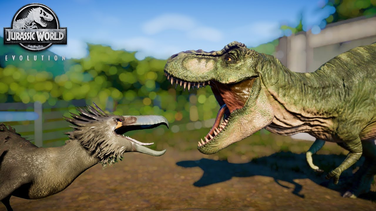 Prehistoric Terror Birds Vs Trex And Nigersaurus Herd Jurassic World