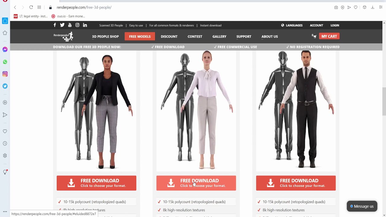 Free Blender Models Kdagirl