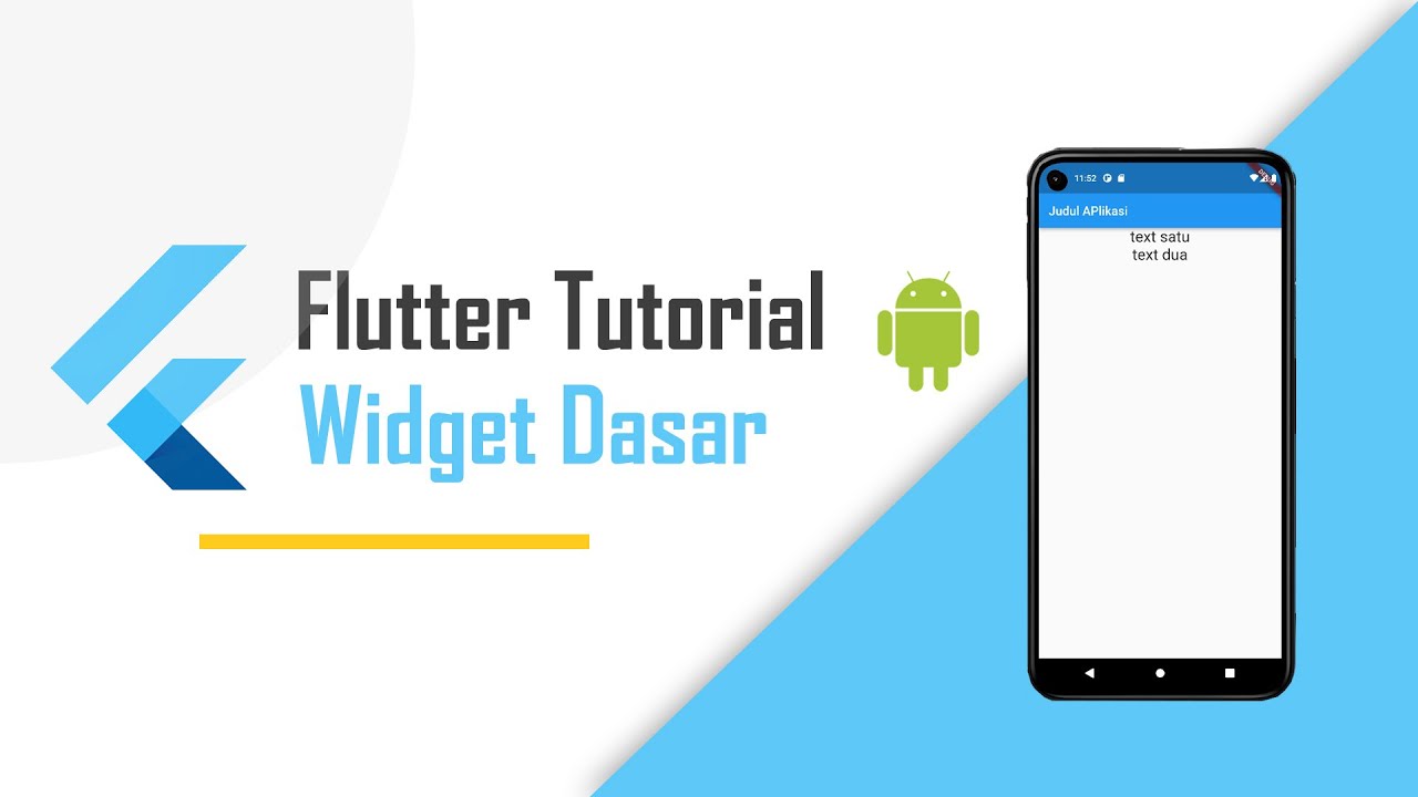 Tutorial Flutter Indonesia 02 Widget Dasar Youtube