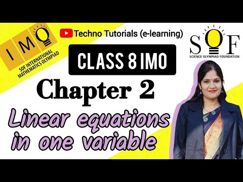 Class 8 Imo Chapter 2 Linear Equations In One Variable Maths