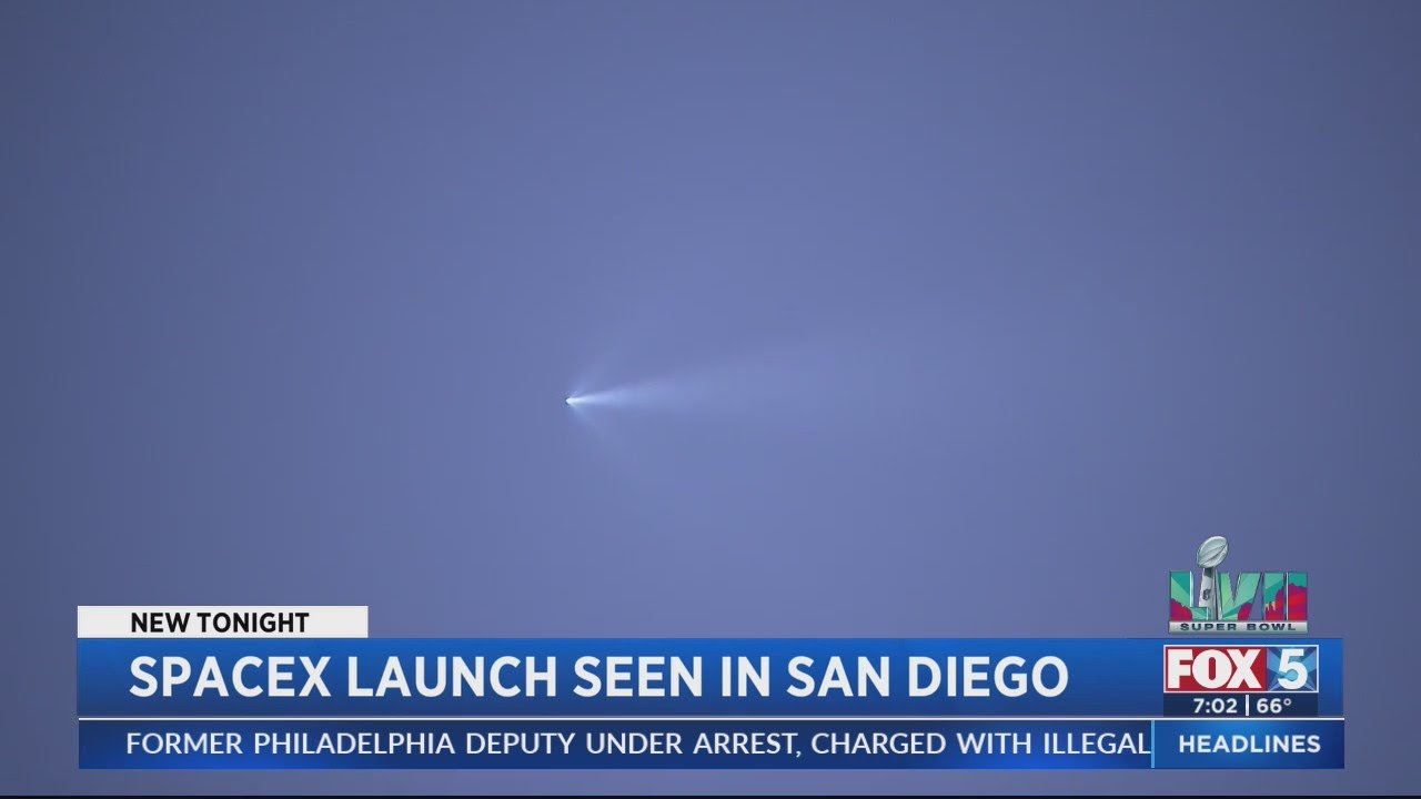 Spacex Launch Seen In San Diego Youtube