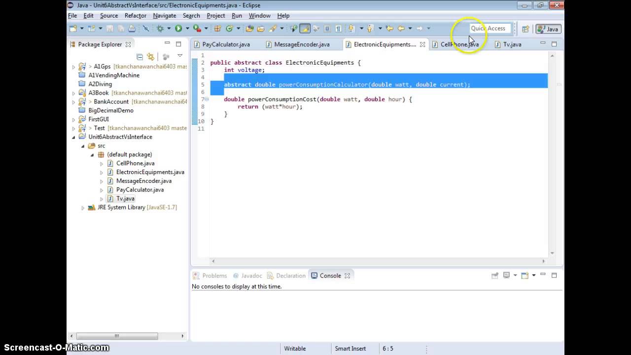 Abstract Class Vs Interface Java Code Example Youtube