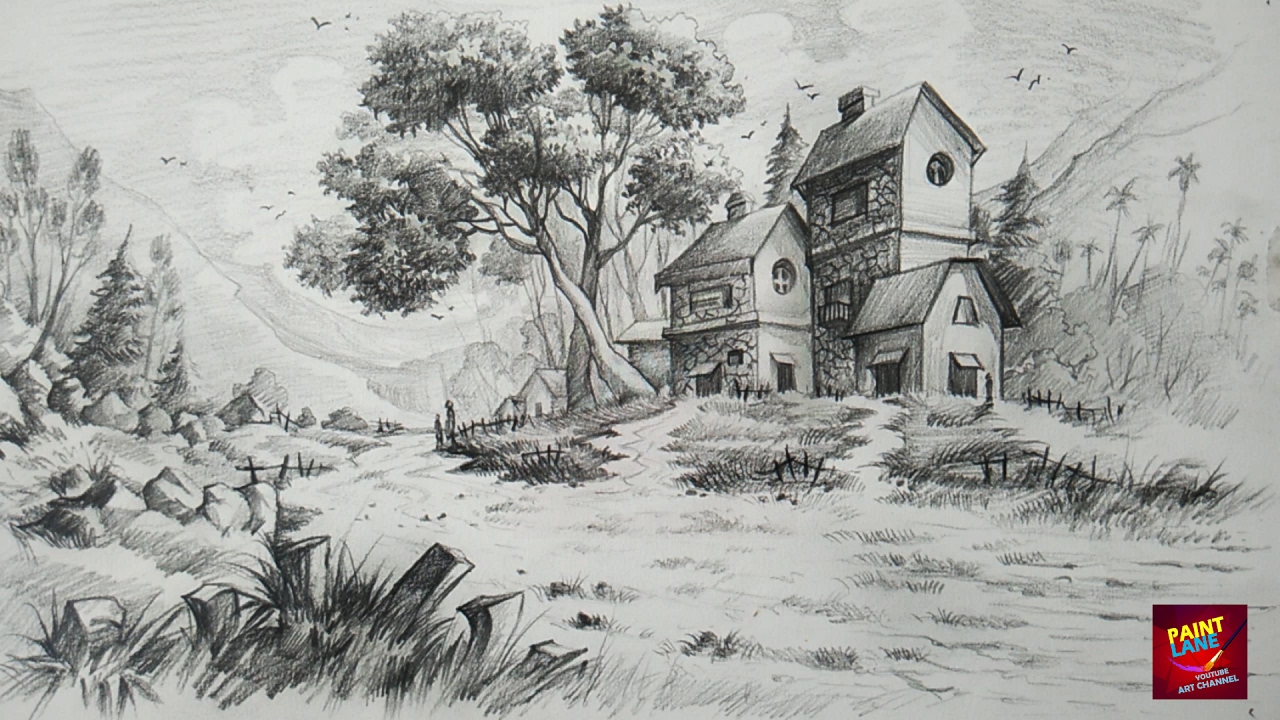 Pencil Sketch Drawing Ideas Landscape Easy Batmanmafia