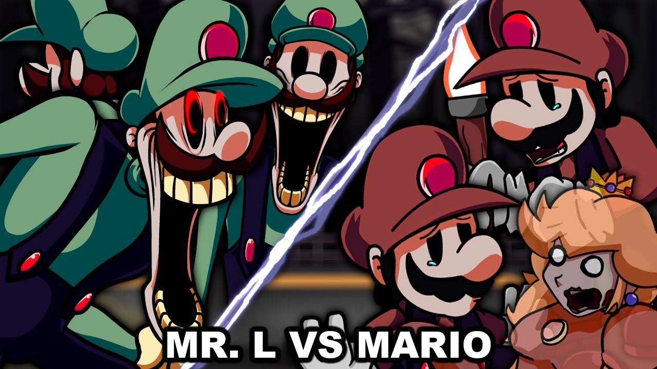 Mr L Vs Mario Overdue Cover Mario Madness V2 Fnf Youtube