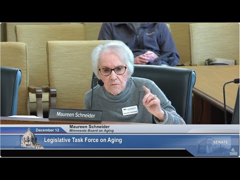 Legislative Task Force On Aging 12 12 23 Youtube