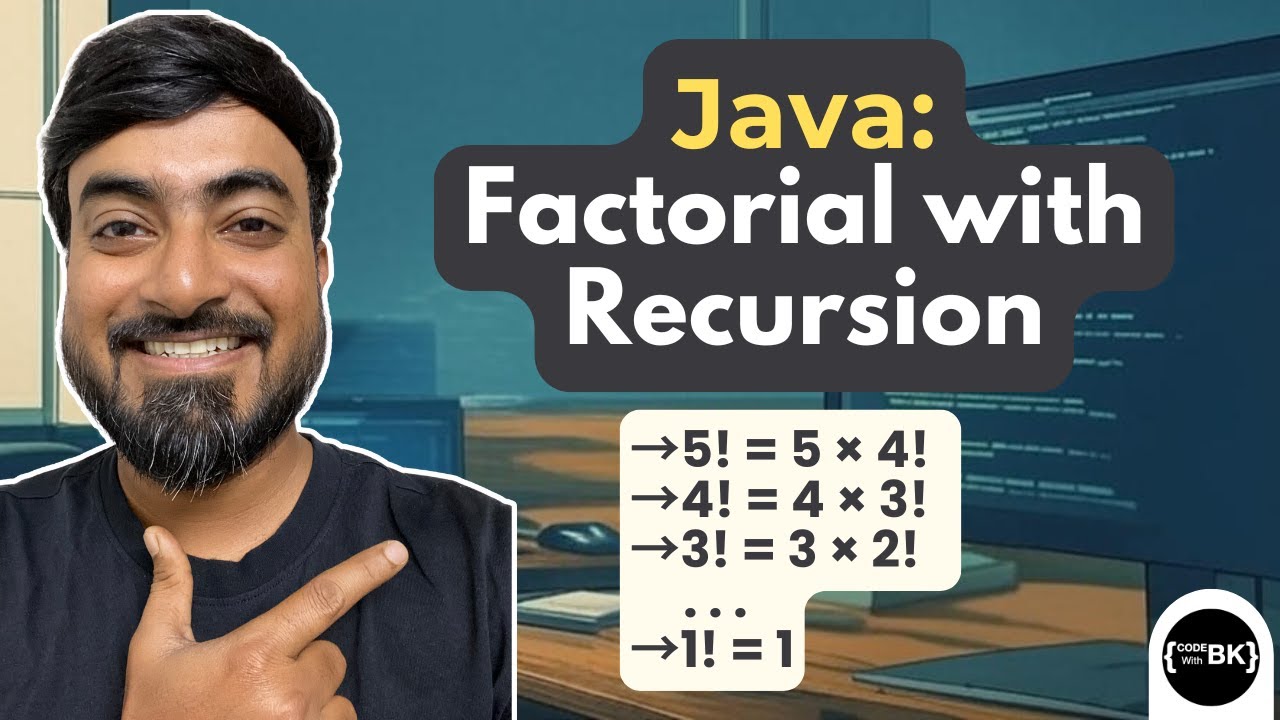 Java Program To Find Factorial Using Recursion Youtube