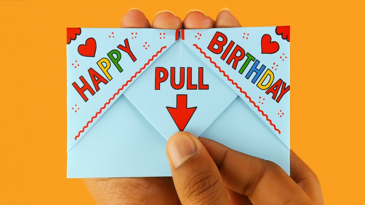 Diy Surprise Message Card For Birthday Birthday Greeting Card