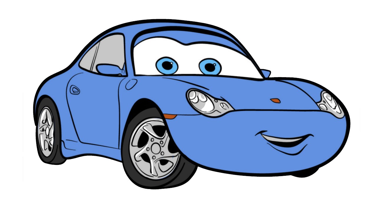 How To Draw Sally Carrera Pixar Cars Drawing Colouring Painting For