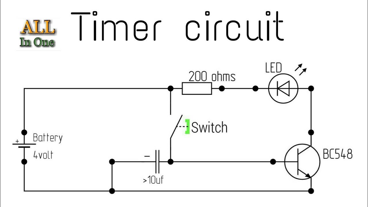 Transistor Timer Circuit Diagram One Transistor Timer One T