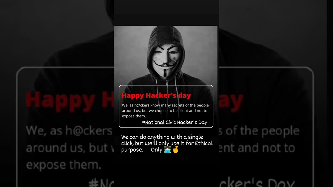 National Hacker S Day Youtube