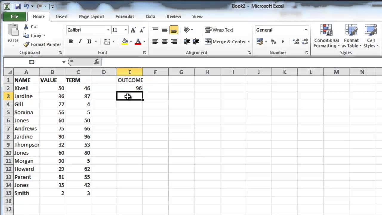 Lesson 2 Basic And Advanced Formulas In Excel 2010