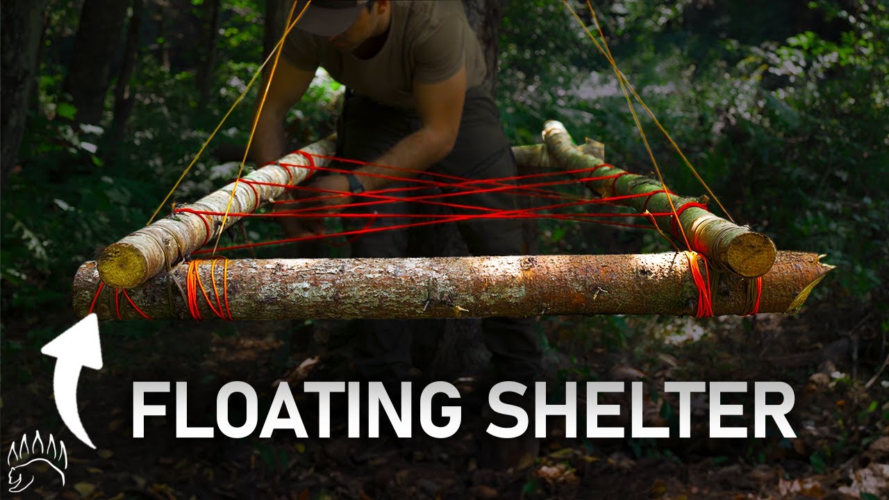 How To Build A Floating Shelter Bushcraft Project Youtube