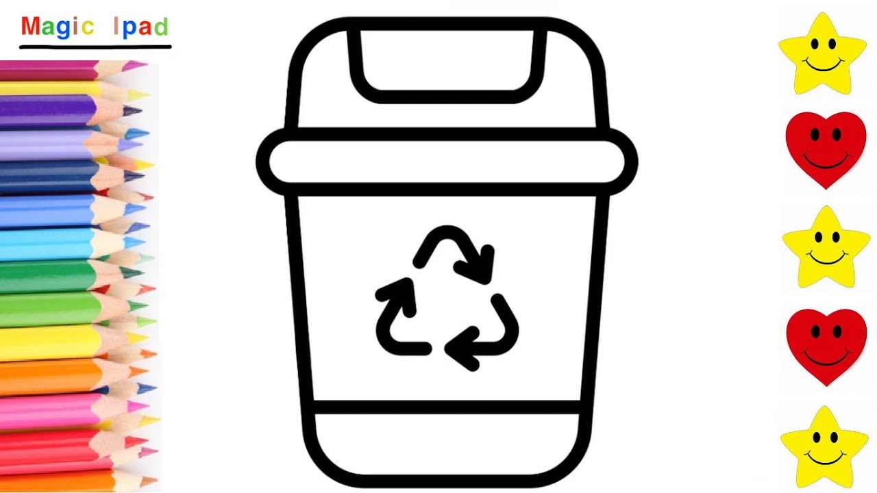 Dibujos Para Colorear De Basura Dibujos Animados De Bote De