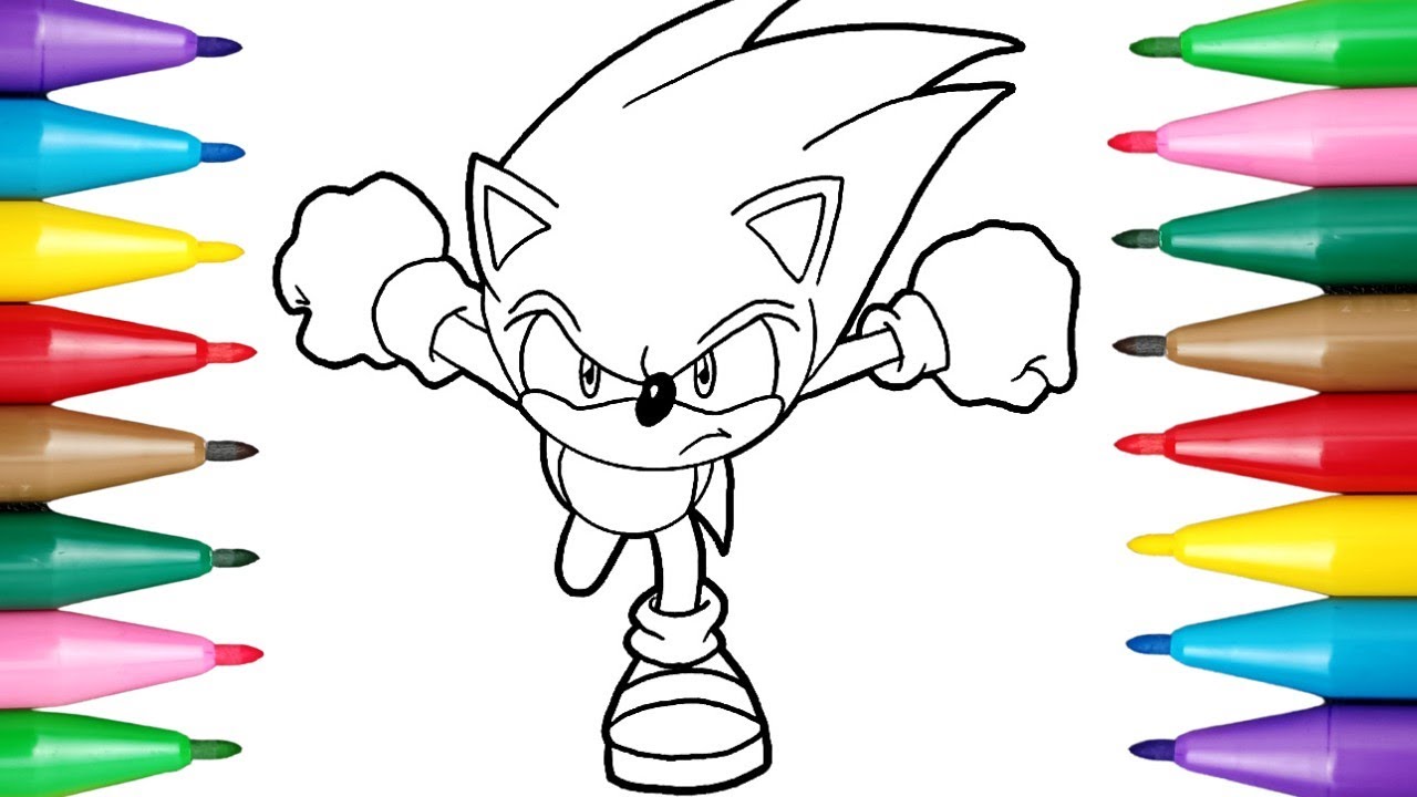 Coloring Sonic The Hedgehog Running Coloring Page Sonic Coloring