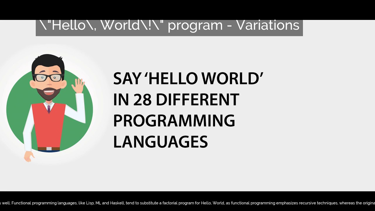 Hello World Program Variations Youtube