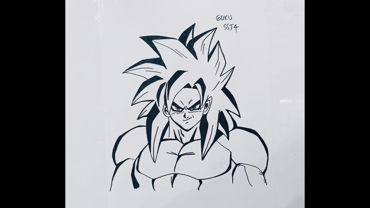 How To Draw Goku Ssj4 Youtube