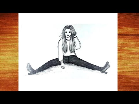 How To Draw A Girl Sitting With Legs Spread Sketching For Beginners