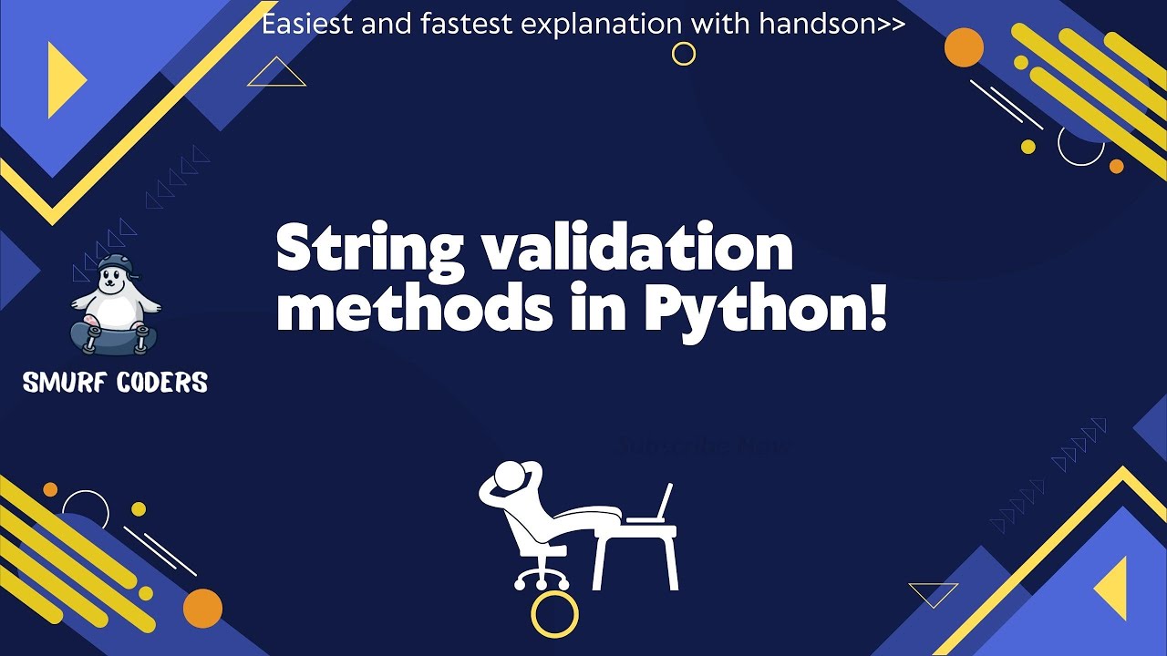 String Validation Methods In Python Easiest Explanation Youtube