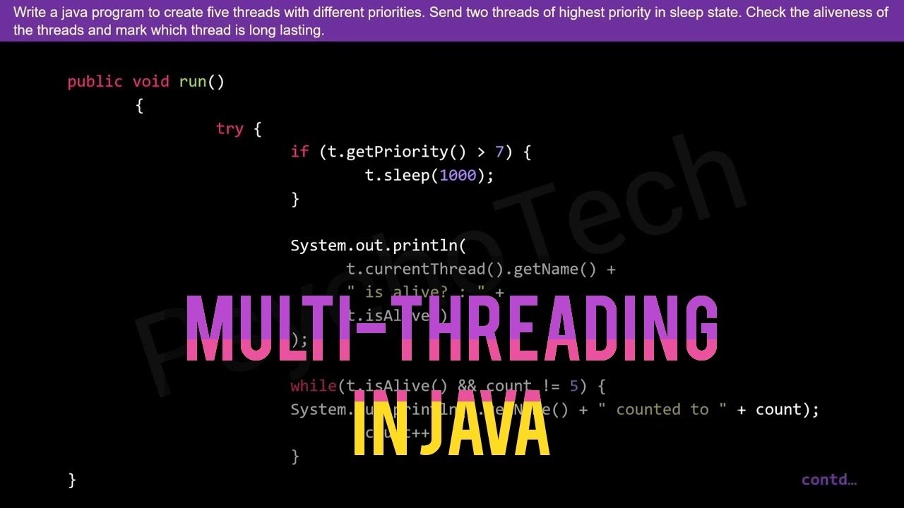 Write A Java Program To Create Five Threads With Different Priorities
