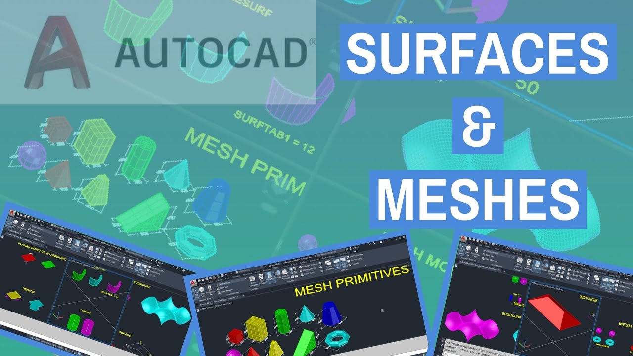 Autocad 3d Tutorial Tagalog Surfaces And Meshes Youtube