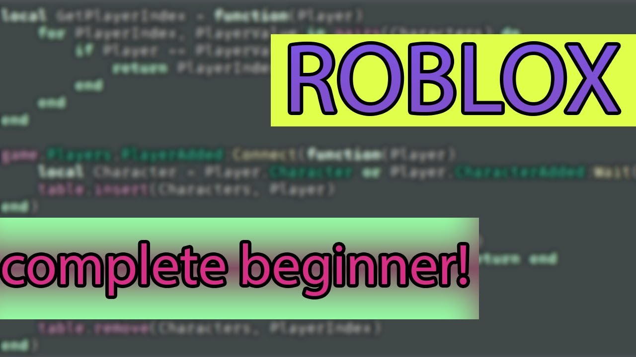 Roblox Coding Tutorial 18 How To Start Coding Youtube