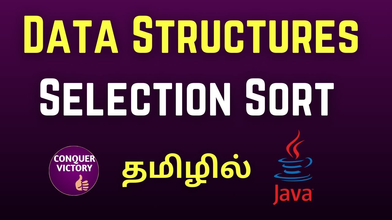 Selection Sort In Tamil Youtube
