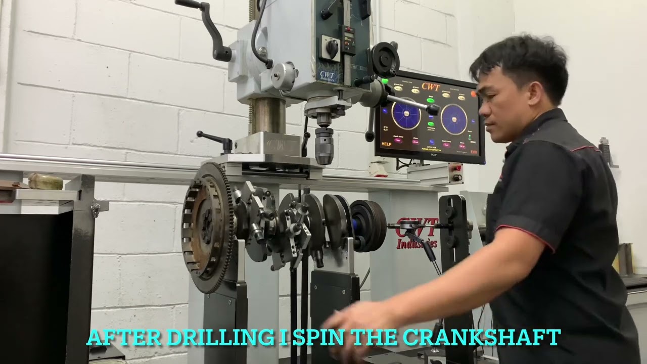 Crankshaft Balancing For V6 Engine In Full Setup Youtube