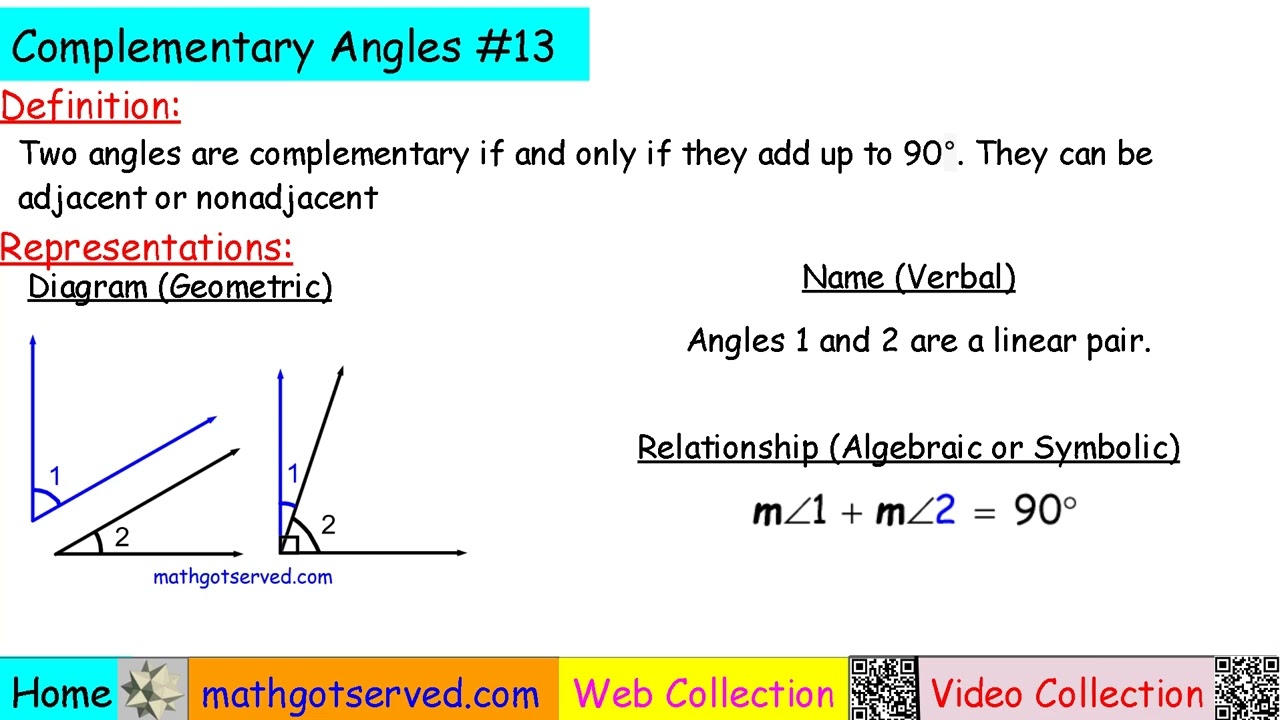 Complementary Angle Definition