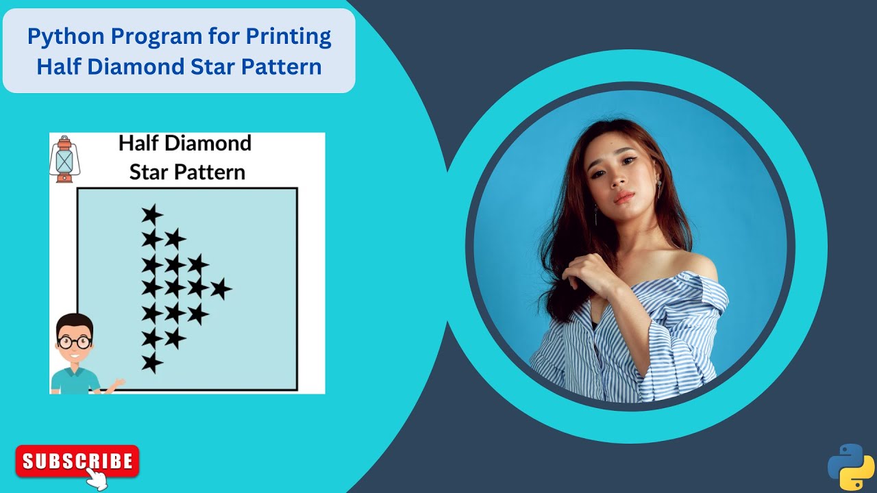 How To Print Half Diamond Star Pattern Youtube