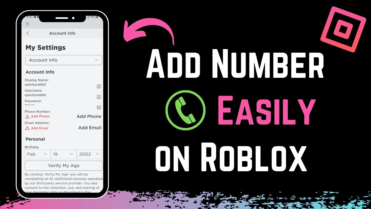 How To Add Phone Number On Roblox Youtube
