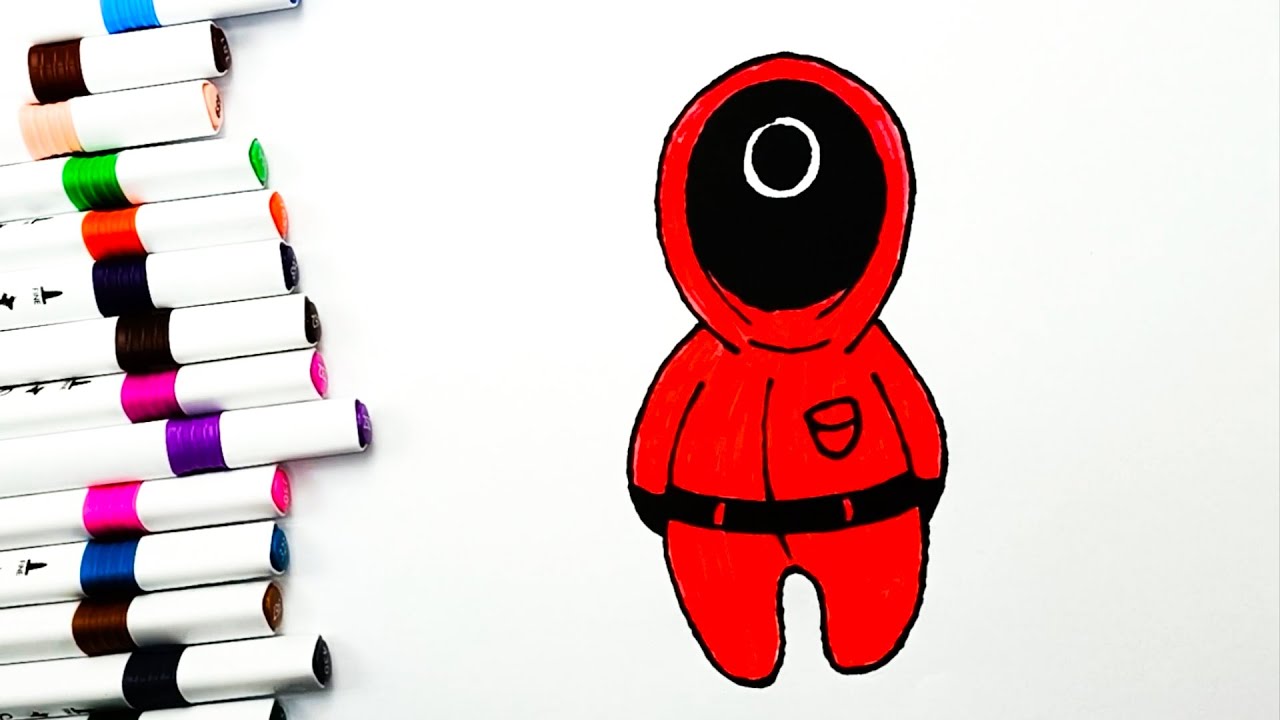 How To Draw Squid Game Characters Tutorial Youtube