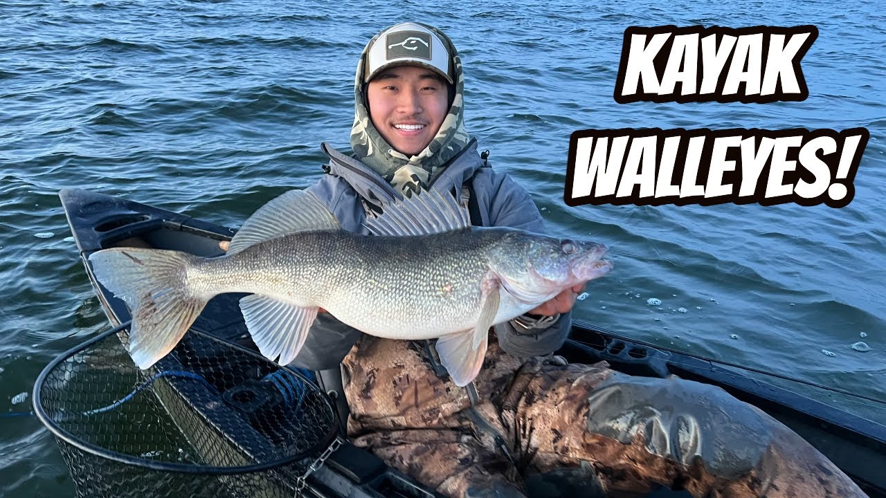 Catching Big Pre Spawn Walleyes In Kayaks Kayak Fishing Youtube