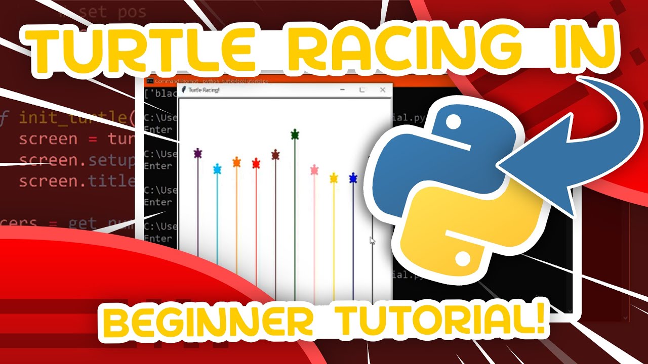 Python Beginner Project Tutorial Turtle Racing Youtube