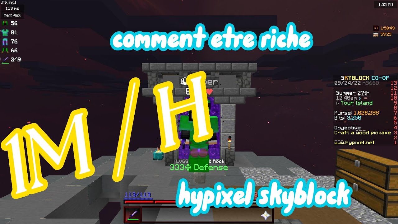 Tuto Hypixel Skyblock 1m H Youtube