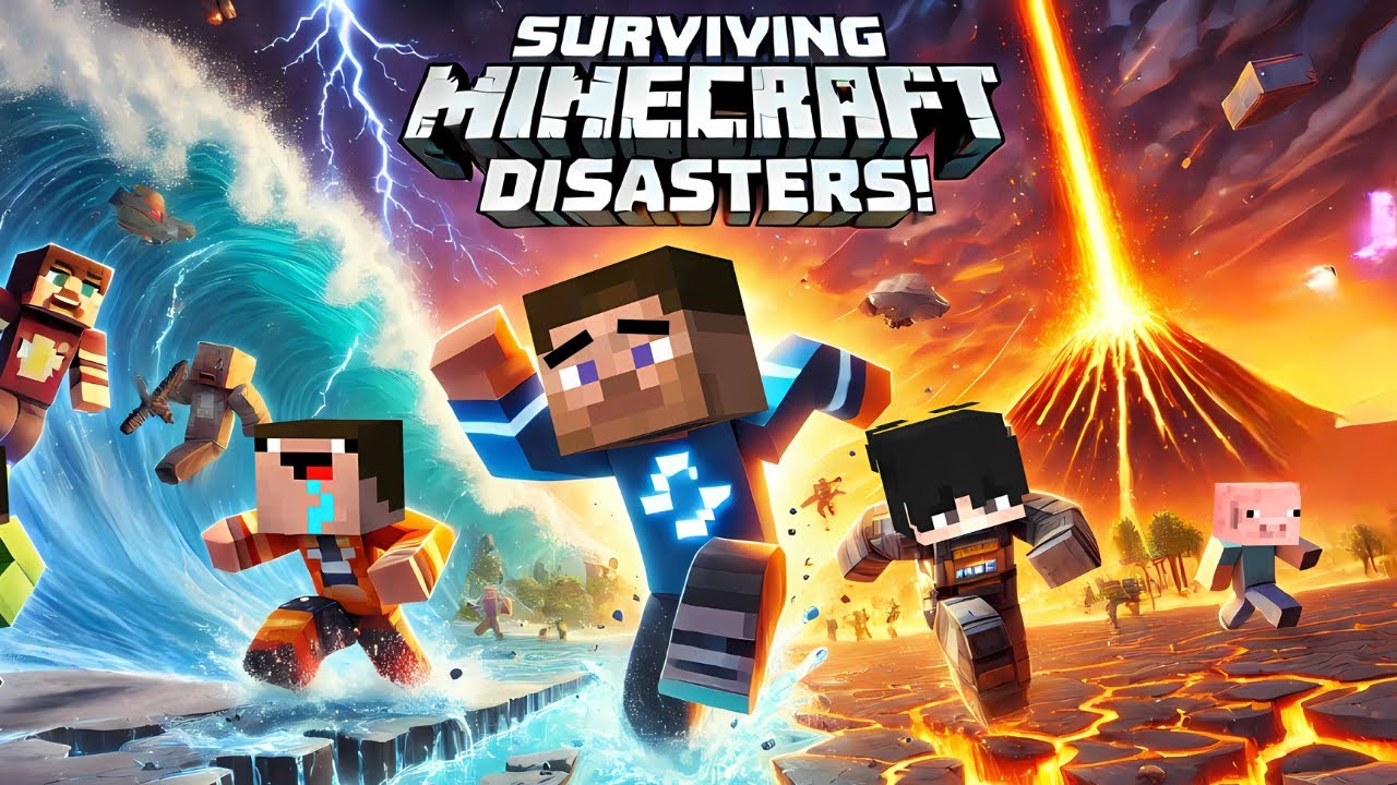 Can We Survive Deadly Disasters In Minecraft 亞 Youtube
