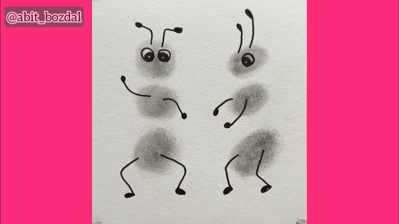 Very Easy Ant Drawing Abitbozdal Youtube
