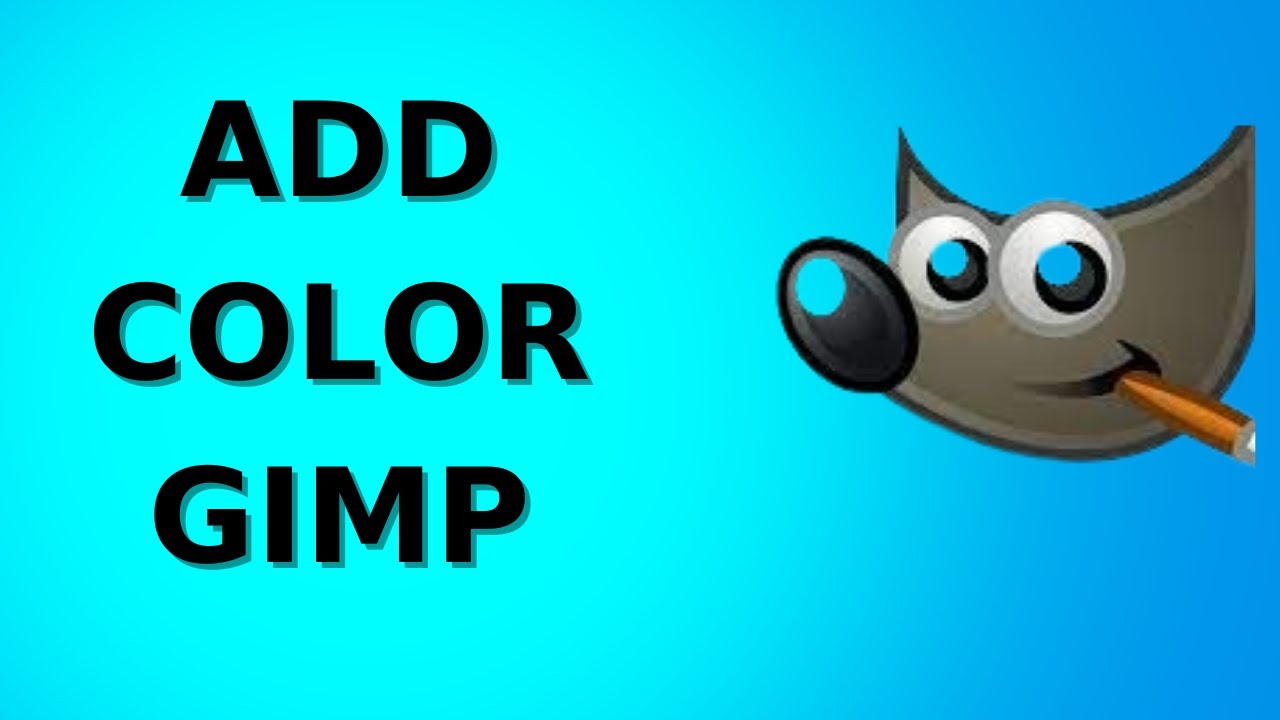 How To Add Color In Gimp Youtube