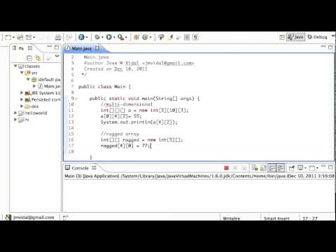 Java Multidimensional 2d Arrays Tutorial Youtube